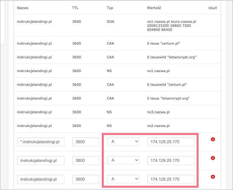 Konfiguracja domeny nazwa.pl | Centrum Pomocy | Landingi
