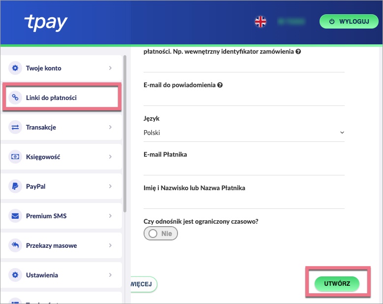 Integracja z Tpay | Centrum Pomocy | Landingi