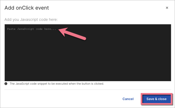 Button options | Help Center | Landingi