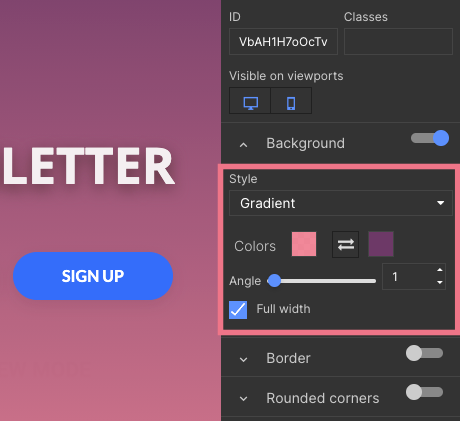 Section background - Landingi