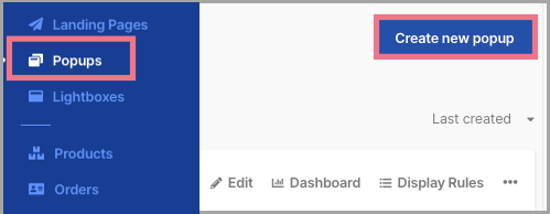 Editing popups - Landingi