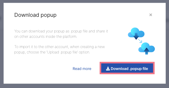 Downloading and importing pop-up to a .popup file | Landingi