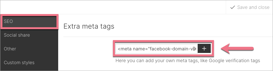 Verify your page with Facebook | Help Center | Landingi