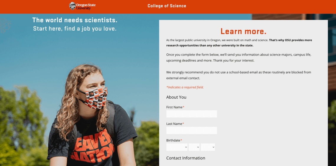 College Landing Pages: Best Practices (& 9 Examples) | Landingi
