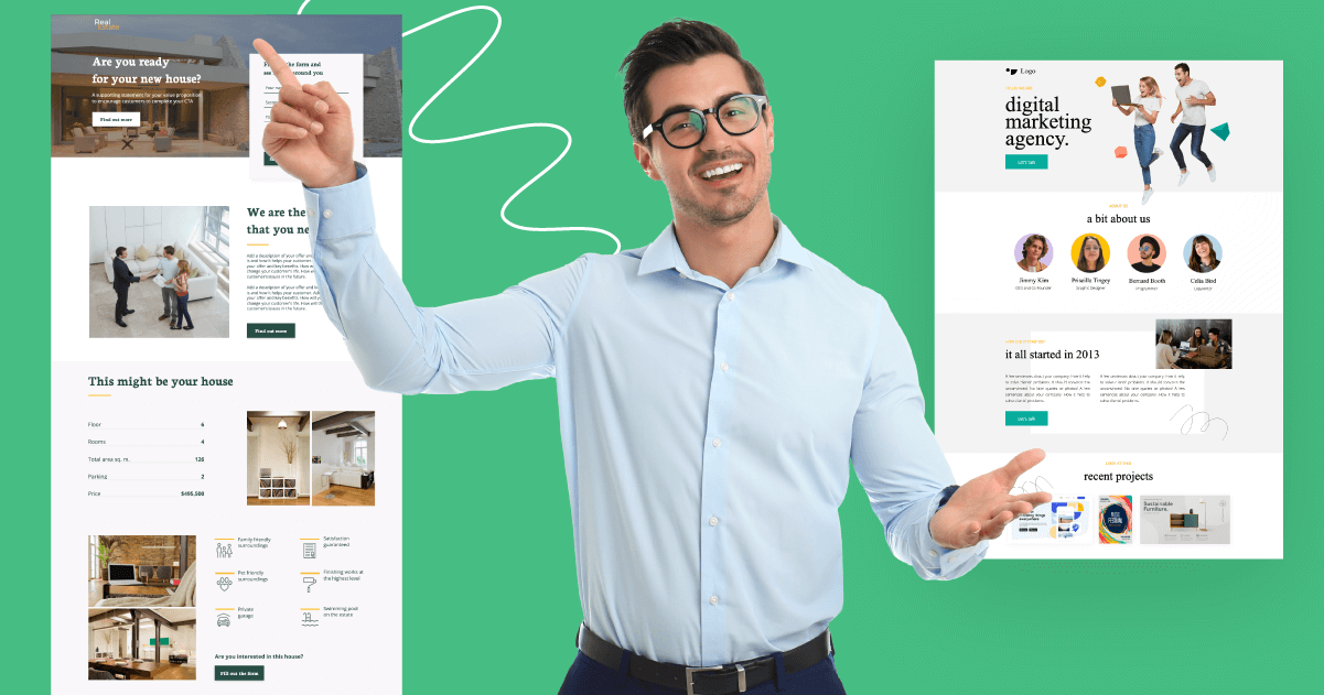 Criação de landing pages para clientes